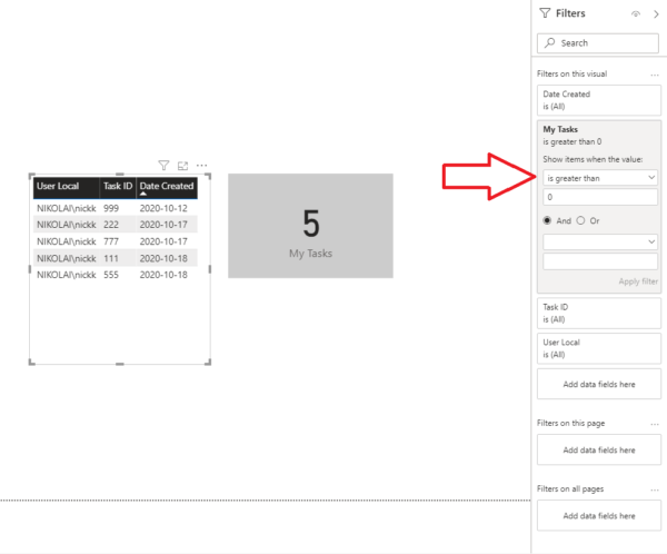 Dynamically display tasks in Power BI - Data Mozart
