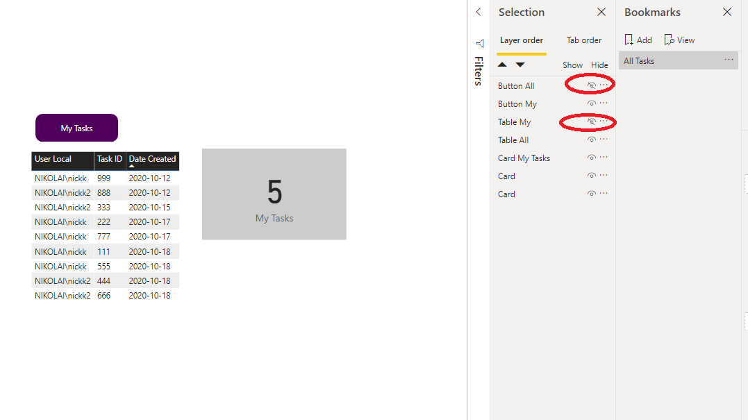 Dynamically display tasks in Power BI - Data Mozart