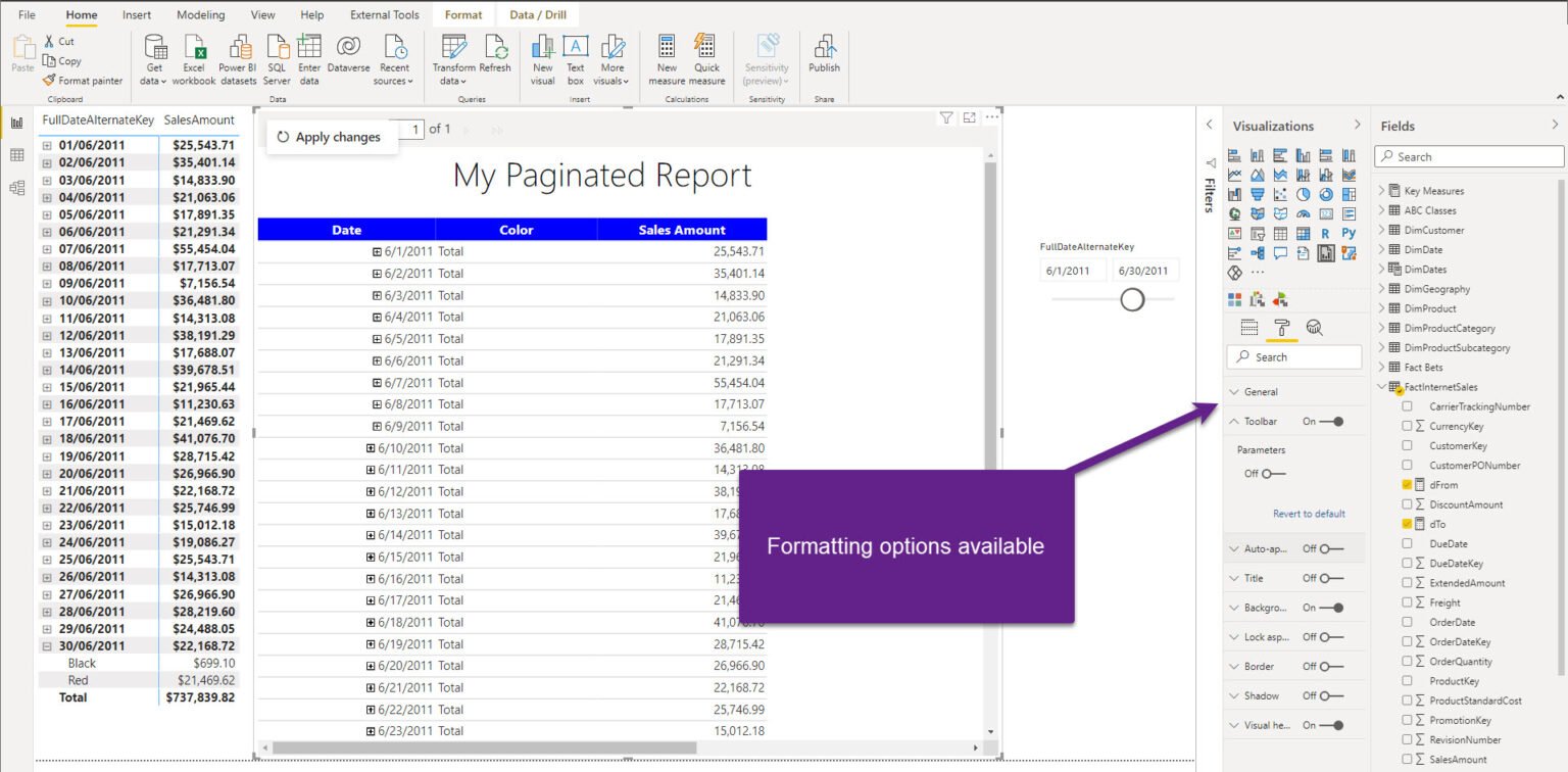 Paginated Report visual in Power BI - everything you need to know ...
