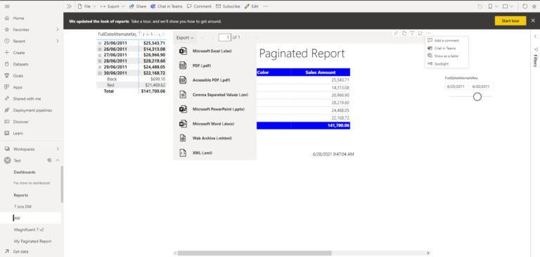 Paginated Report visual in Power BI - everything you need to know ...